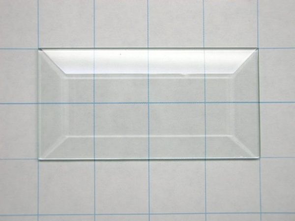 BEVELED GLASS FOR STAINED GLASS RECTANGLE 2 X 4 2467 BEVEL RECTANGLE 2 ...